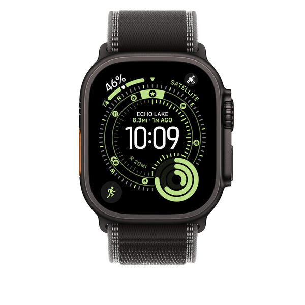 49/46 mm Black/Charcoal Trail Loop - M/L - Black Titanium Finish ...